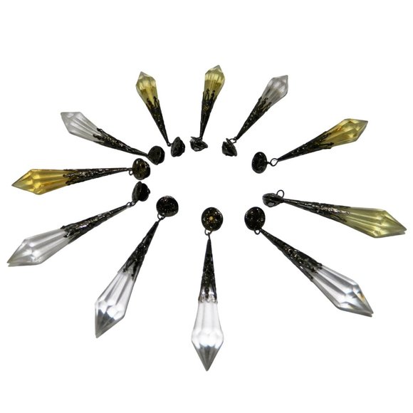 unbranded | Accents | Pendulum Lucite Teardrop Metal Victorian Art Deco ...